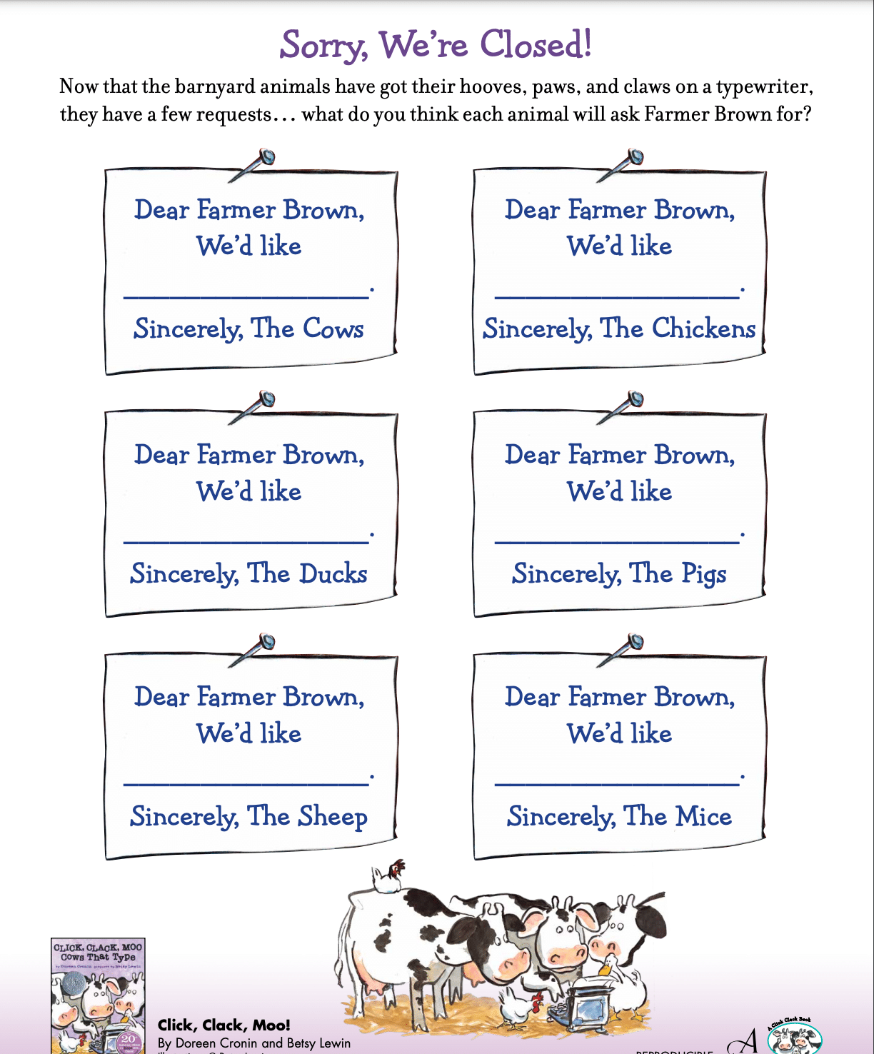 CLICK, CLACK, MOO … Cows That Type! | Kathy apRoberts